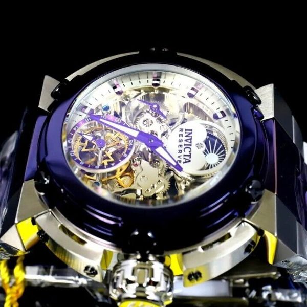 Invicta Reserve X-Wing Automatic Day/Night Moon Phase Skeletonized ...