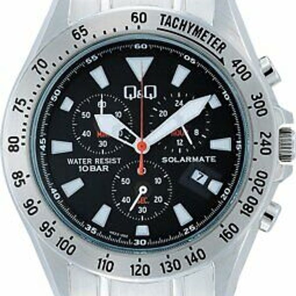 CITIZEN Q ＆Q watch solar SOLARMATE solar power chronograph H022-202 Men ...