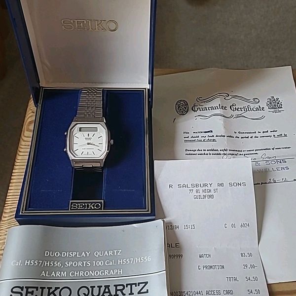 Vintage Seiko H556-5000 Duo Display Ana-Digi Watch Original Bracelet ...