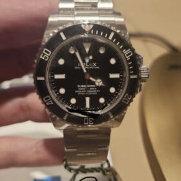 Rolex Submariner Men's Black Watch - 124060-0001 | WatchCharts Marketplace