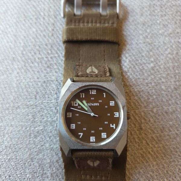 Nixon The Scout Men Field Nylon Bund Strap Quartz Analog 35mm Watch 7.5 ...