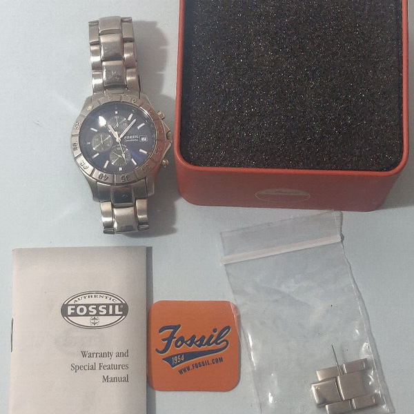 Fossil Blue Speedway Chronograph Men Watch (Blue Dial) CH-2332 & Tin ...
