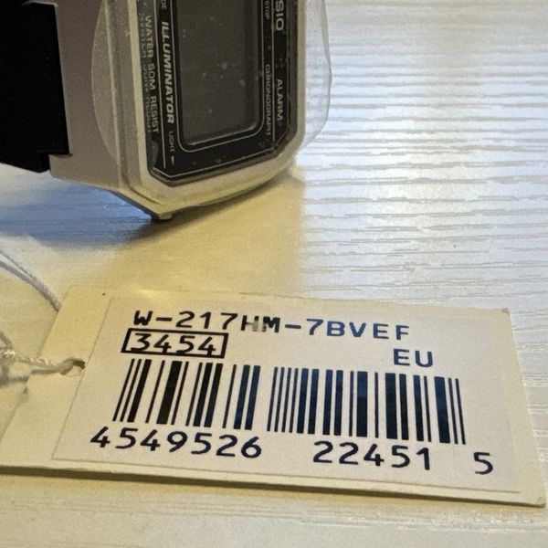 Casio W-217H Digital Watch Negative Display | WatchCharts Marketplace