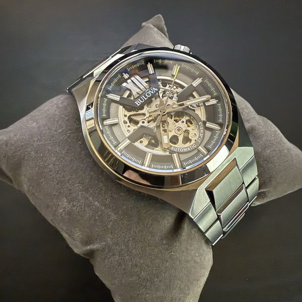 Bulova Men's Classic Maquina Automatic Open Aperture Watch 46mm 98A179 ...