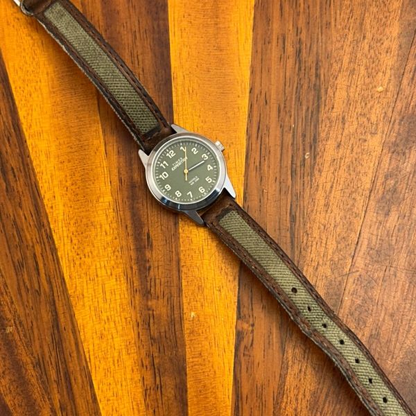 Timex Expedition Women's Watch Indiglo Green Dial Silver Tone 26mm - New Battery | WatchCharts ...