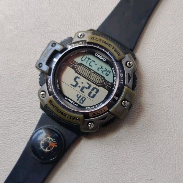 Casio Twin Sensor Men's Digital Watch, Casio Watch SGW-300H World Time ...