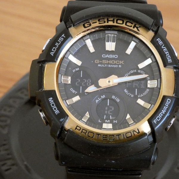 CASIO WAVECEPTOR G-SHOCK SOLAR RADIO CONTROLLED GENTS WATCH (GAW-100G ...