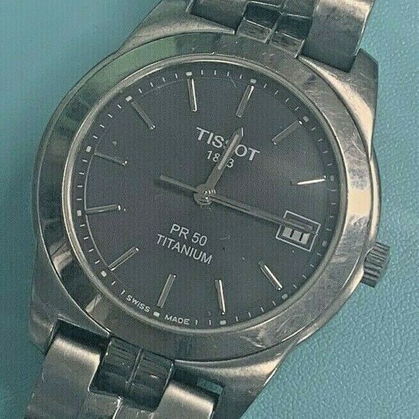 Tissot 1853 PR 50 Titanium Band Non Running sold as parts #479 ...