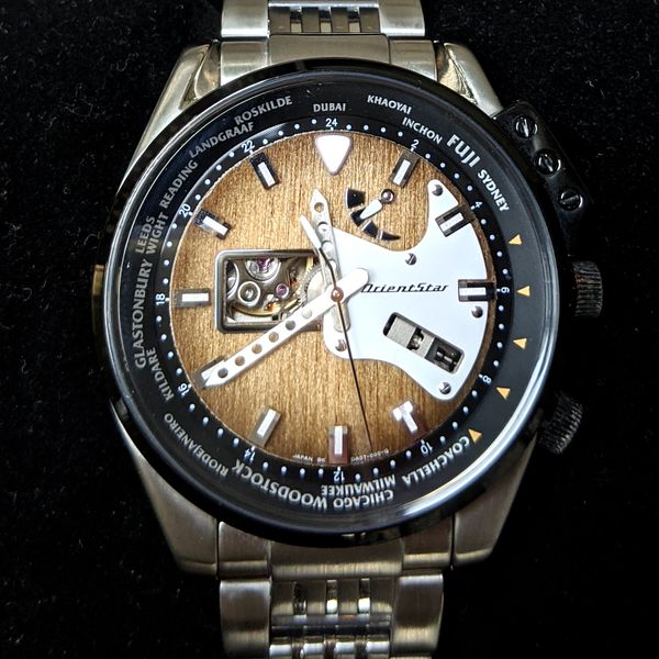 [WTS] Orient Star Retro Future Wooden Guitar - 41mm - WZ0191DA - Box ...