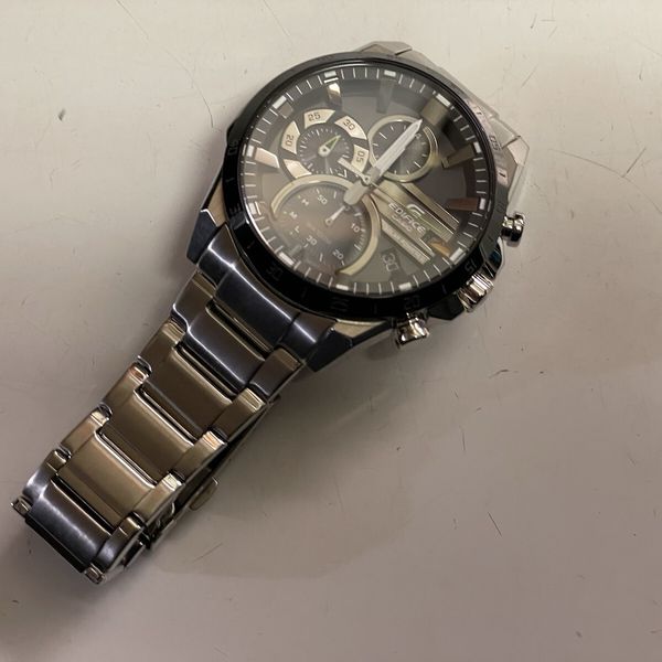 Casio Men's Edifice Solar Chronograph Silver Steel 10ATM 42mm Watch ...