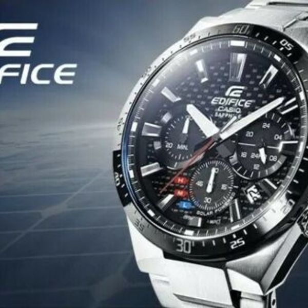 Casio Edifice Solar Chronograph Carbon Fibre Mens Watch EFS-S520CDB-1AUEF | WatchCharts Marketplace