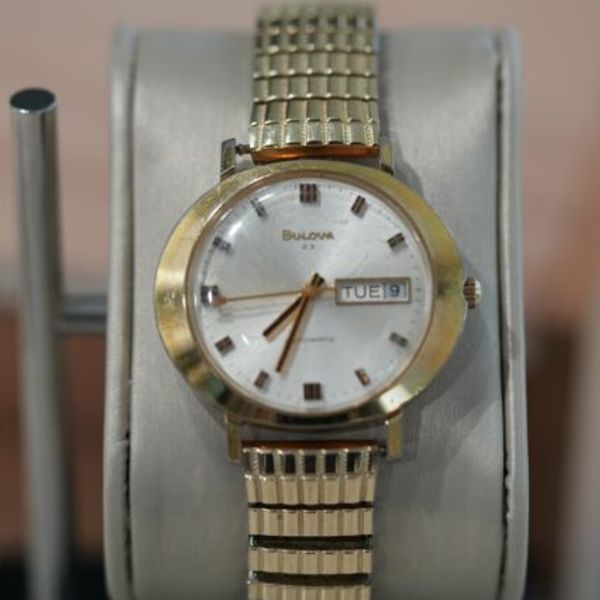 Vintage N3 1970s Bulova President Automatic Gold 23 Jewel Watch (WORKS ...