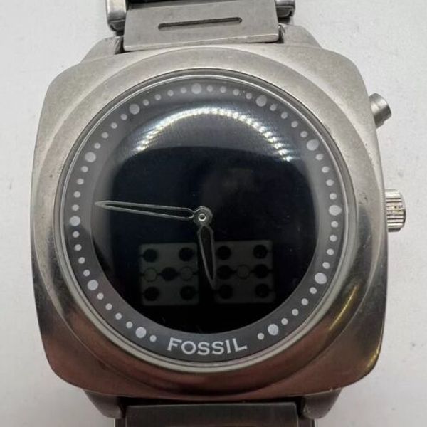 RARE FOSSIL Big Tic Rolling Dice Random Animated Watch, WORKING NEW ...