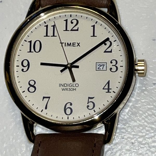 Timex Easy Reader Cream, Brown leather Men's Watch - TW2P75800, Never ...