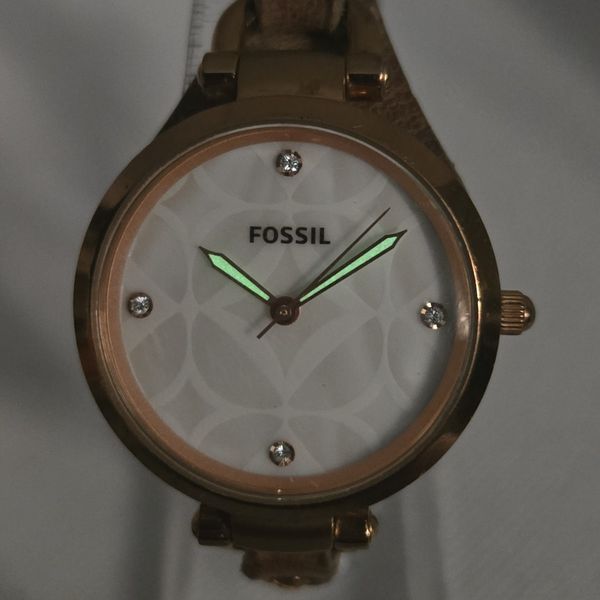 Women's Fossil ES3151 Georgia Tan Leather Strap Watch New Battery ...
