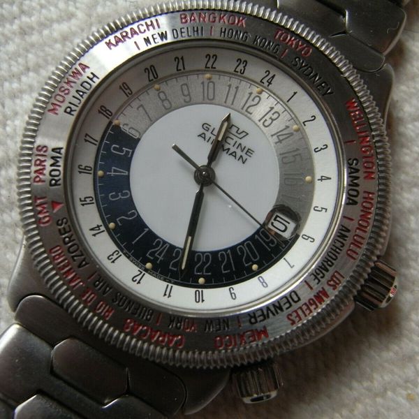 RARE Glycine Airman 3323 24hr Watch Swiss Made Quartz | WatchCharts ...