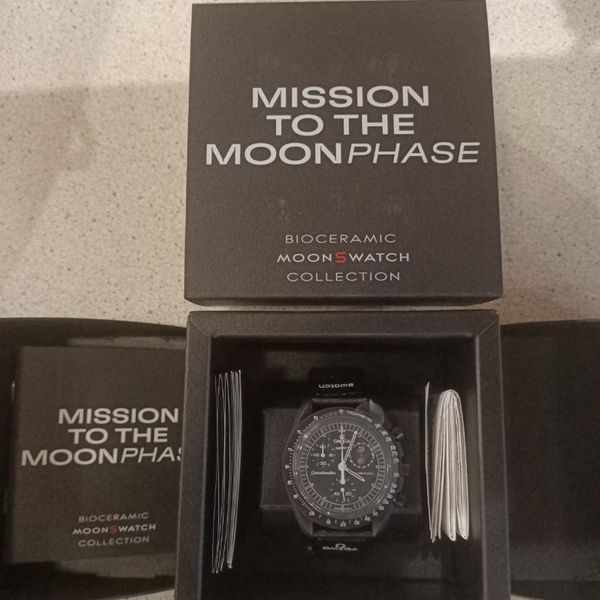 Mission To The Moon phase Black Snoopy | WatchCharts Marketplace