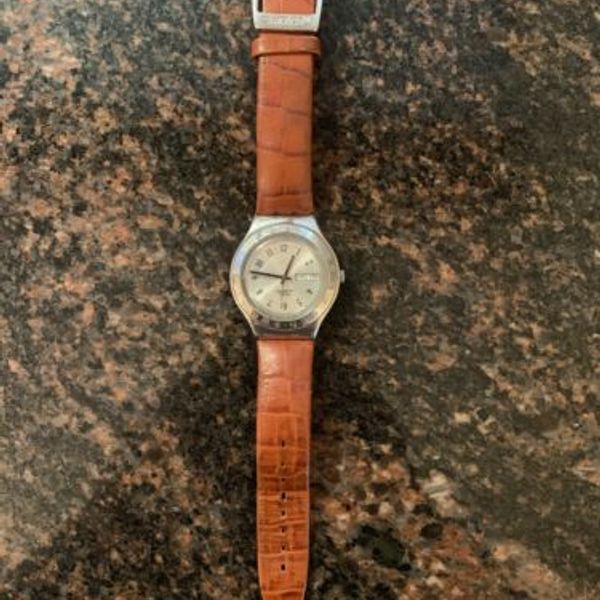 Swatch Wristwatch Irony AG 2003 - Genuine Leather Band Swiss Made ...