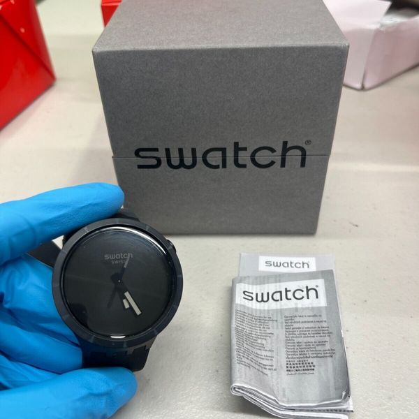 Swatch Watch Swatch BIG BOLD BIOCERAMIC BASALT SB03B110 Black - USED ...