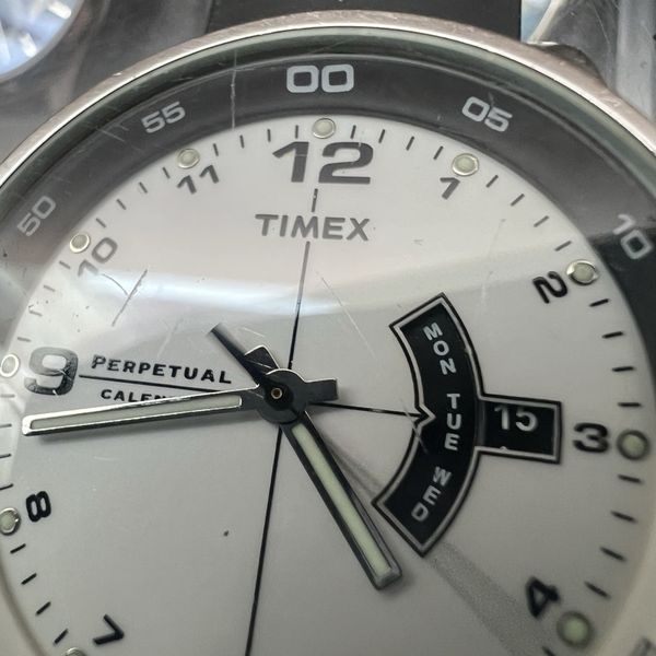 Timex Perpetual Calendar Indiglo 40mm. Working. | WatchCharts Marketplace