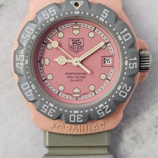 Vintage Tag Heuer Formula 1 Pink Ladies Quartz Watch | WatchCharts ...