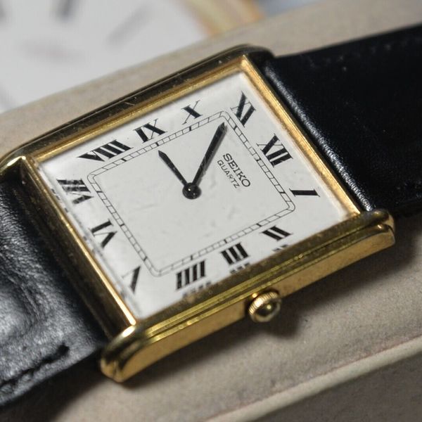 Vintage SEIKO 7800 Quartz Gold Tone Men's Rectangular Watch w/Roman Numbers | WatchCharts ...