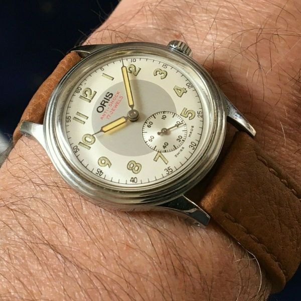 Oris Two-tone Manual Wind Wristwatch with Sub-dial Ref. 7312 ...