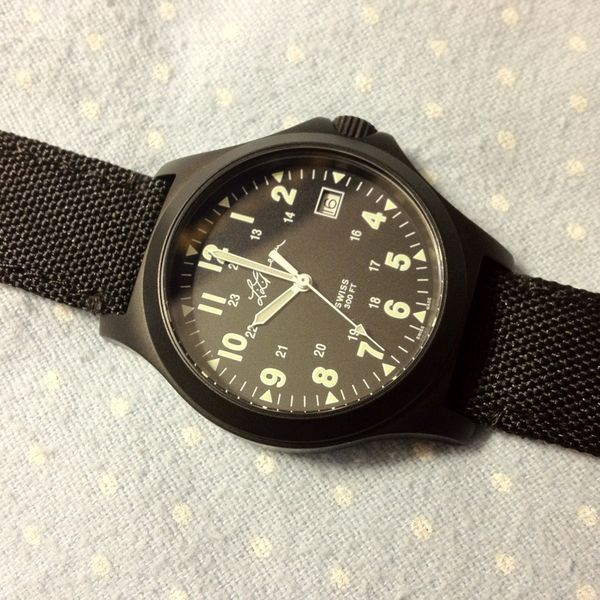 FS: L.L. Bean Signature Swiss-made, all-black field watch - $100 ...