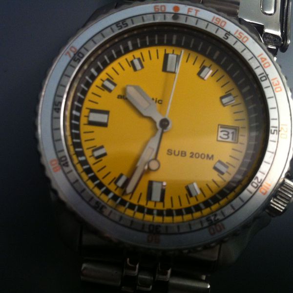 Seiko Skx007 Mod - Yellow Soxa - SOLD | WatchCharts Marketplace