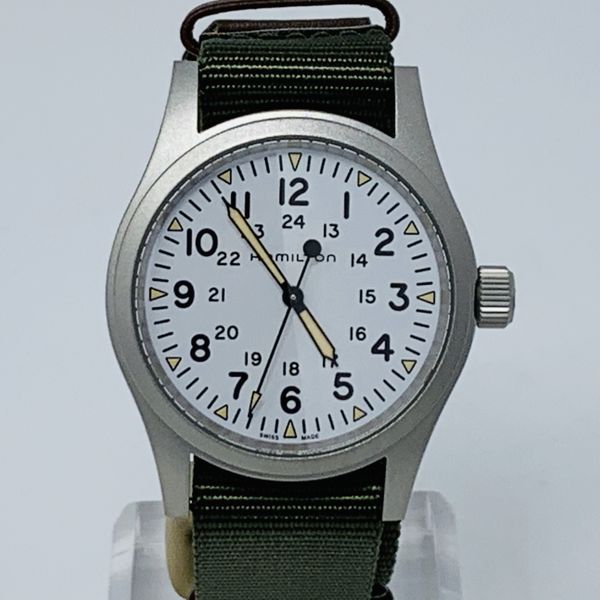 FS: Hamilton Khaki Field Mechanical White Dial Watch H69439411 ...