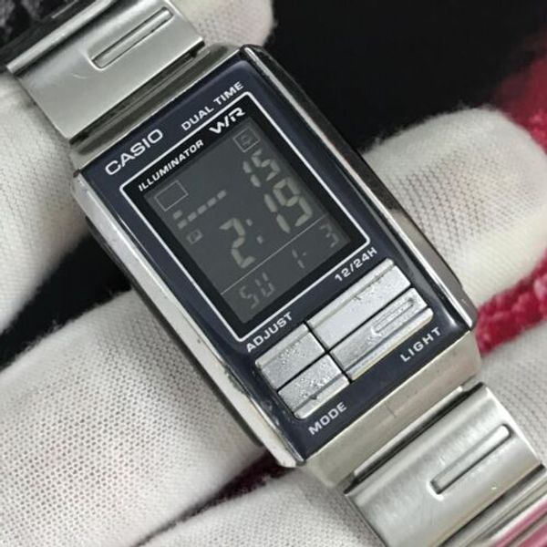 Vintage Casio LA-201W Digital LCD Dual Time WR "1980s" Men's Watch Mod ...