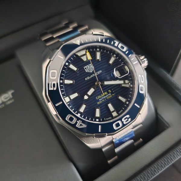 Unused TAG Heuer Aquaracer Automatic Watch WAY201B.BA0927 Blue Face ...