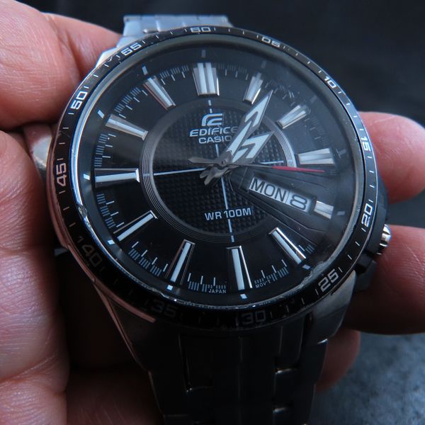 EFR-106 Casio Edifice Daydate WR 100M Quartz Men Watch | WatchCharts ...