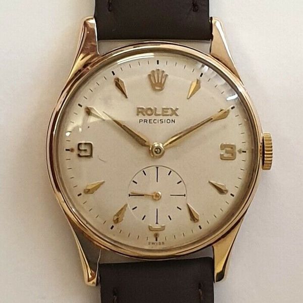 Rolex Precision 9ct Gold Manual Wind Wrist Watch - £1650 | WatchCharts ...
