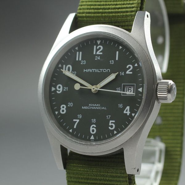 New Belt [N MINT] Hamilton Khaki Field H694190 38mm Hand Winding Men ...