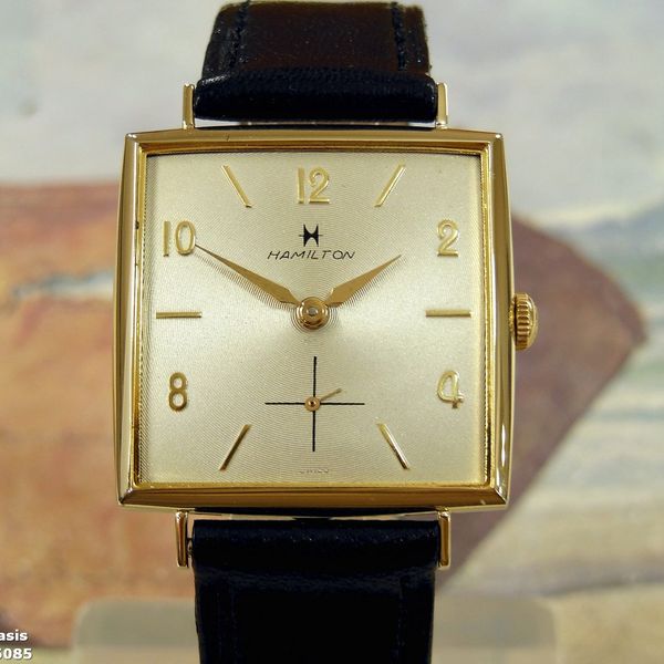 1950's Vintage HAMILTON SQUARE, Stunning SILVER Dial, Serviced with ...