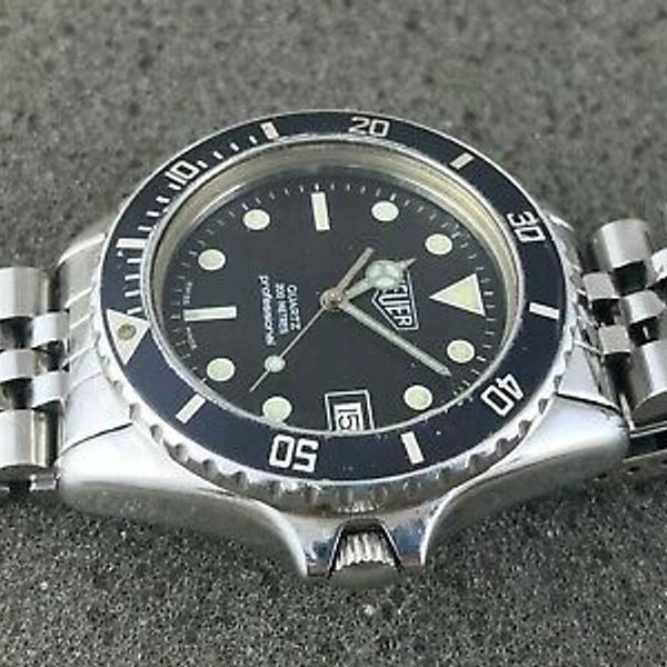RARE VINTAGE HEUER PROFESSIONAL DIVE WATCH Ref 980.113 Men's 37mm ...