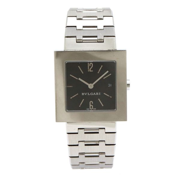 [Watch] BVLGARI Bulgari Quadrado Date Square SS Men's QZ Quartz Watch ...
