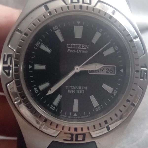 CITIZEN ECO DRIVE E101 K004438 TITANIUM WATCH | WatchCharts Marketplace