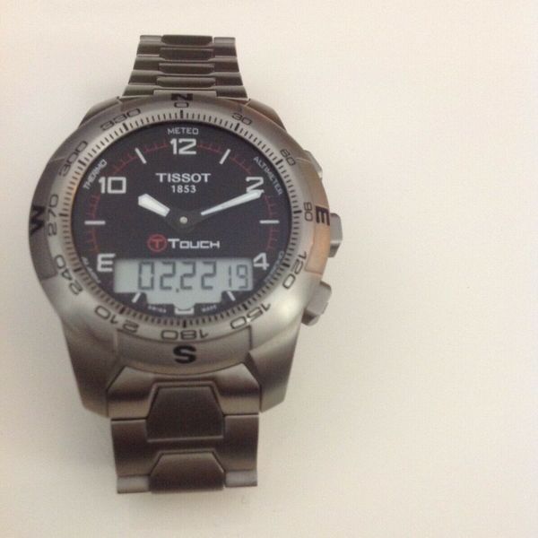 Tissot 1853 T-Touch II Titanium Digital Watch T047420A Black dial ...