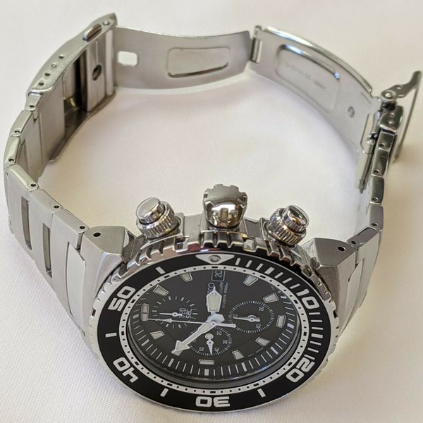 Seiko 7T92-0JG0 Caesar SNDA13 black dial diver's 200m chronograph watch ...