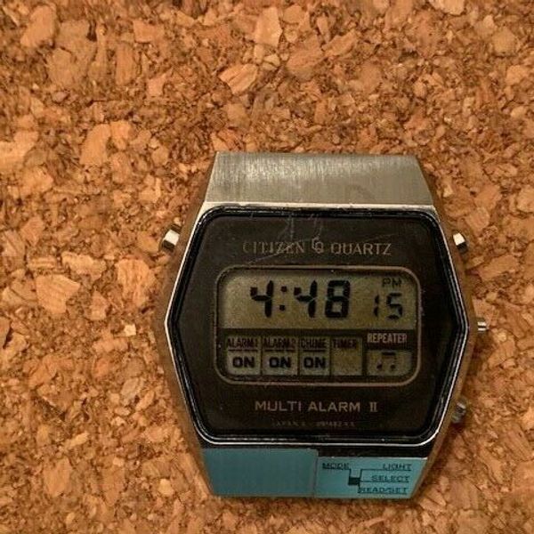 Rare Vintage Citizen Multi-Alarm II 40-1536 Quartz Digital Watch ...