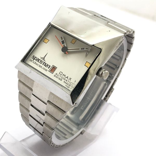 Vintage Omax Spaceman Automatic Date Case Size 38mm Swiss Made Mens ...