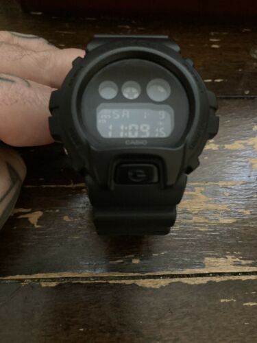 MENS CASIO G SHOCK BLACK OUT BASIC SERIES ALL BLACK RESIN WATCH ...