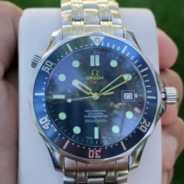 Omega Seamaster 300m Automatic Blue Dial James Bond 007 Diver Men's ...