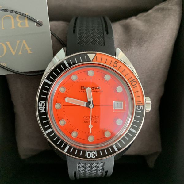 SOLD: Bulova Oceanographer Diver 666 Orange Dial | WatchCharts
