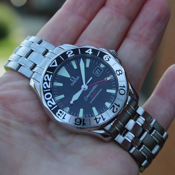 Omega Seamaster Pro SMP 50th Year GMT Black Wave Sword Hands Full Size ...