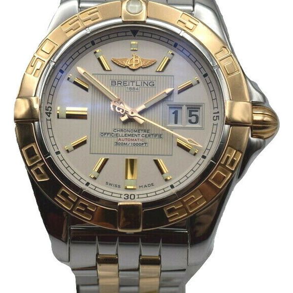 Breitling Galactic 41 Two-Tone 18K/SS Watch C49350 - Serviced, Mint ...