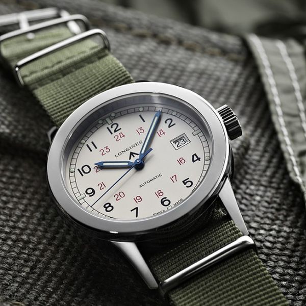 SOLD: Longines Heritage Military COSD - Opaline w/blued hands ...