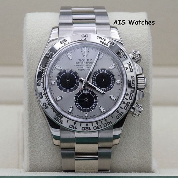 FSOT: Rolex 116509 Daytona Cosmograph 18K White Gold Steel Dial B&P ...